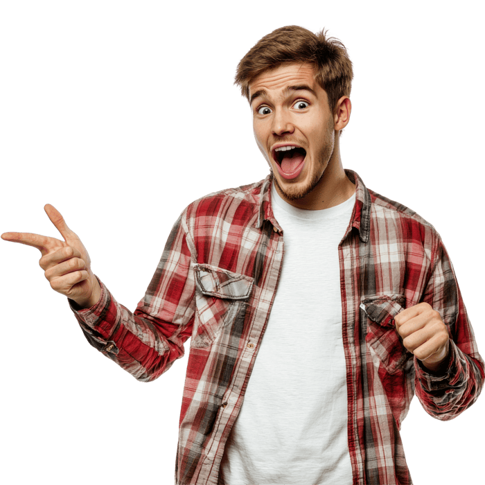 Guy Pointing PNGs for Free Download