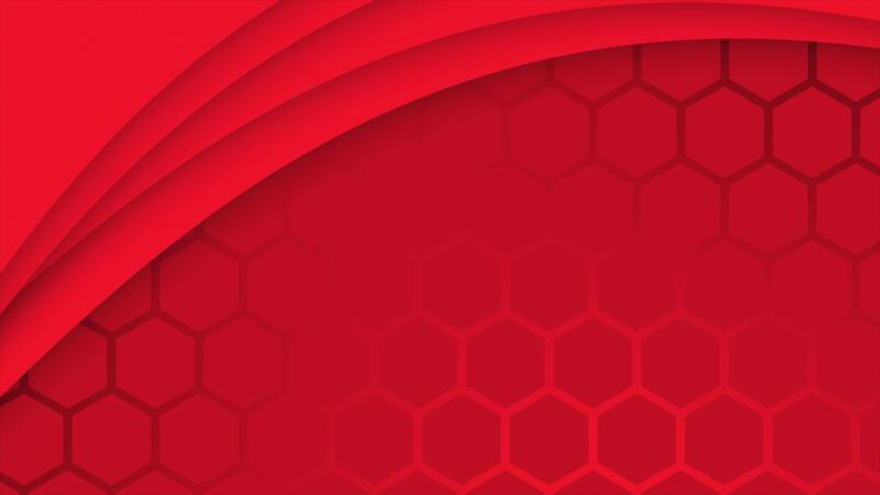 Red color moving paper cut out with hexagonal shapes gradient design loop able geometrical ...