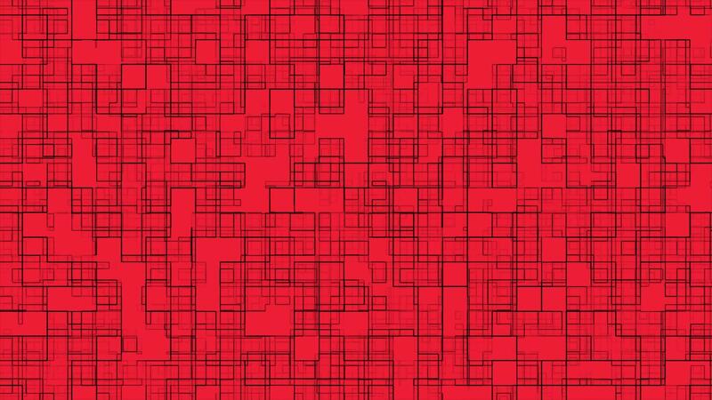 Red color moving square shapes noise effect modern design loop able geometrical background ...
