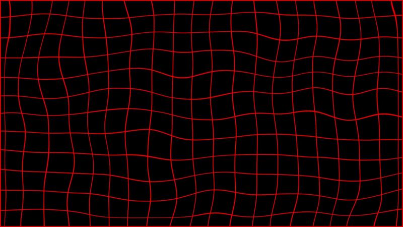 Red Color Wiggling Parallel Lines Grid Mesh Pattern Modern Design Loop Able Dark Geometrical