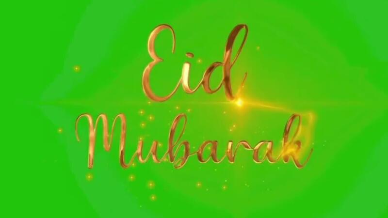 Eid Mubarak text animation green screen 59251594 Stock Video at Vecteezy