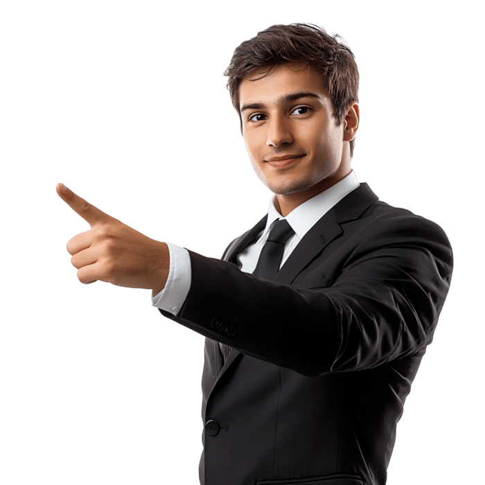 Guy Pointing PNGs for Free Download