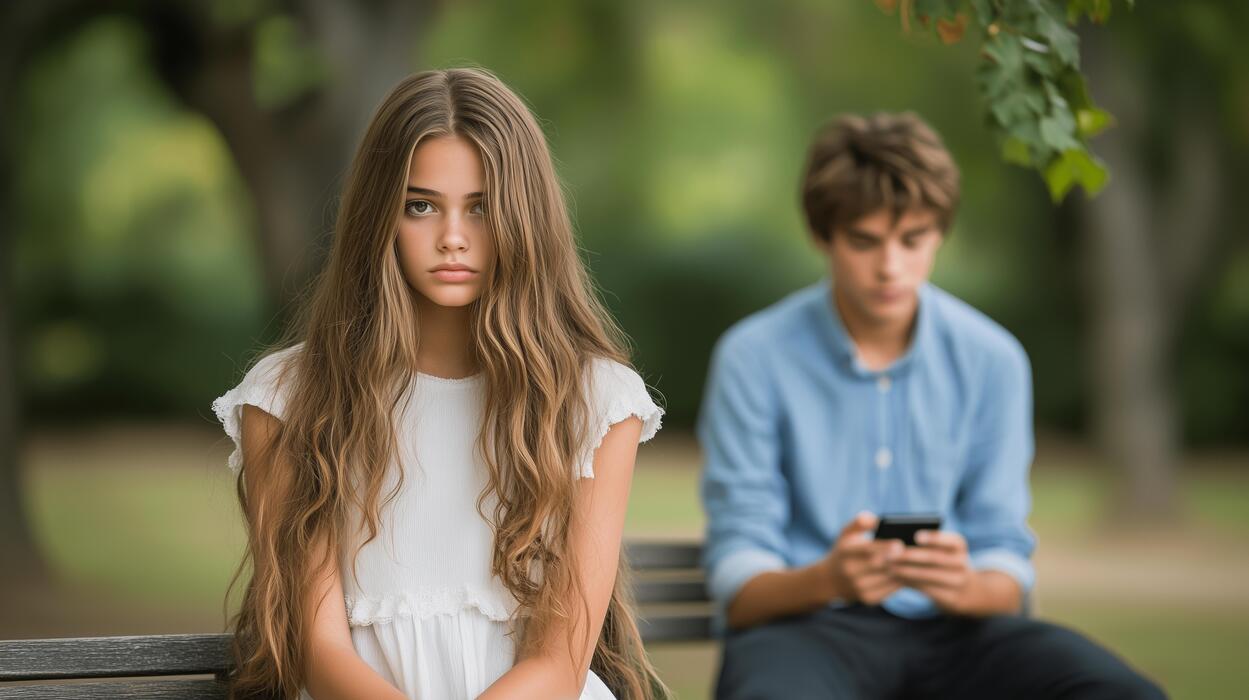 Sad Girl And Boy Stock Photos, Images and Backgrounds for Free Download