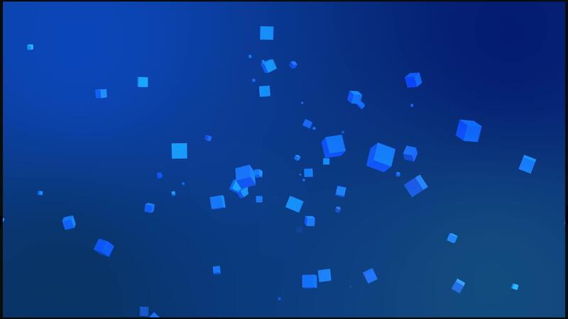 Hd Footage Cube Particle Animation In Blue Background Blue Gradient