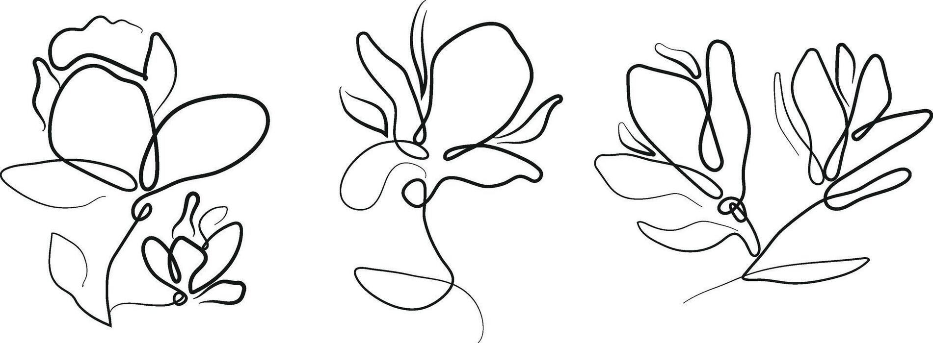 Black Line Flower Vector Art, Icons, and Graphics for Free Download