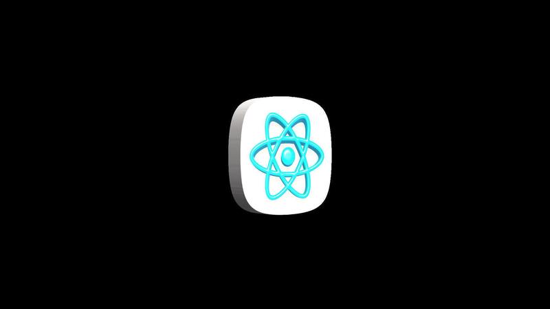 React js programing language 3d icon animanton transparent background ...