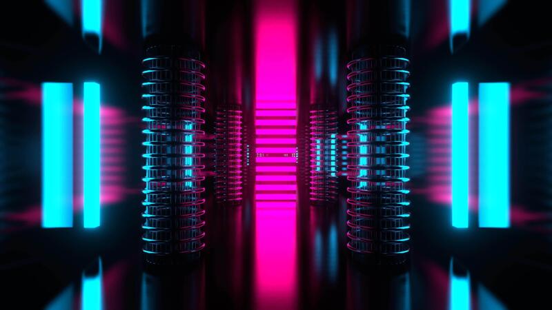 Cyan and Pink Alien Strobe Corridor with Vertical Portal Background VJ Loop in 4K 60218128 Stock ...