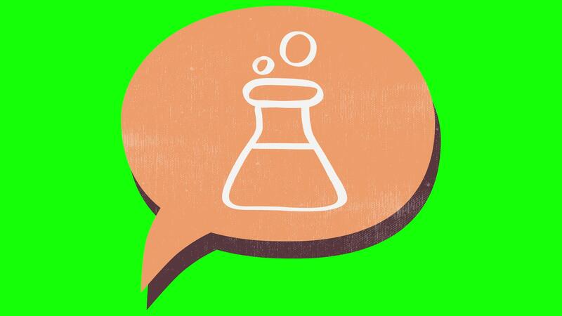 Animated speech bubble with flask 60265585 Stock Video at Vecteezy