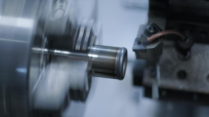 Drilling machine with drill bit for tapping. CNC lathe machine. 4 ...