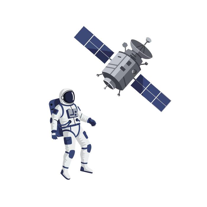 Astronaut Satellite Vector Art, Icons, and Graphics for Free Download