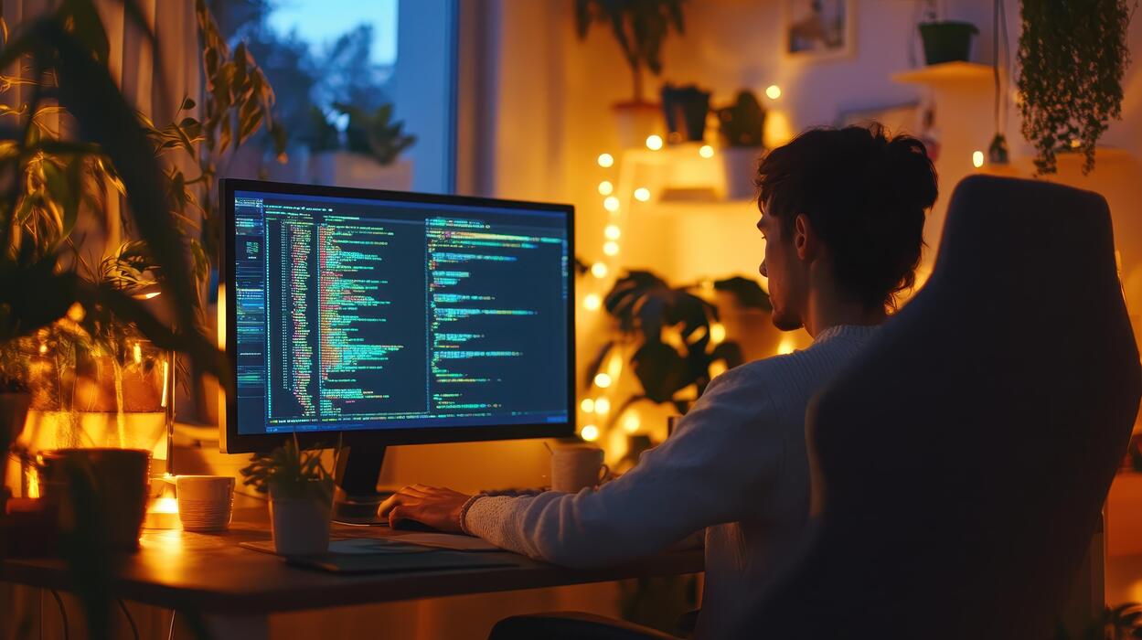 Programmer Working Stock Photos, Images and Backgrounds for Free Download