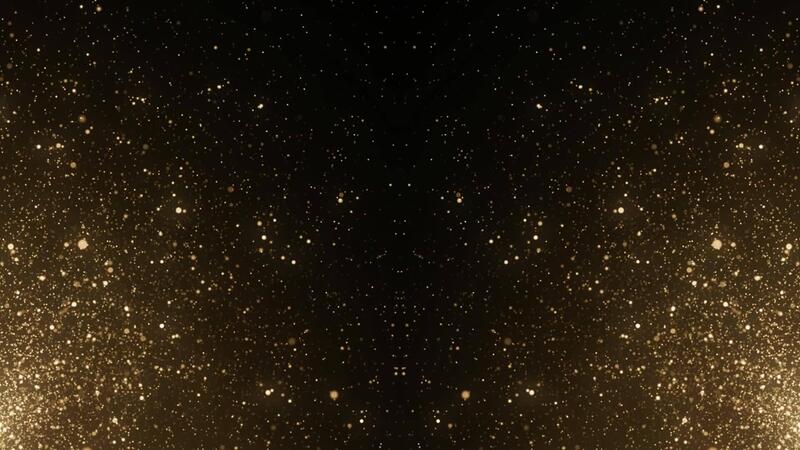 Shiny abstract background animation with glittering shiny gold particles. This luxury golden ...