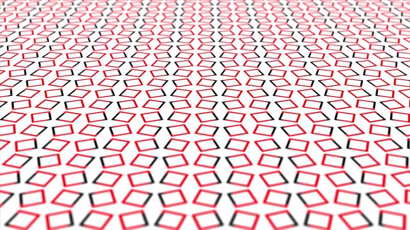 Red color 3d multiple rotating square shapes seamless design loop able geometrical background ...