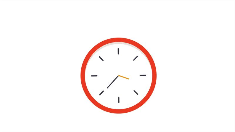 Clock Icon Animation, Time Management Animation, 2D Business Scene ...
