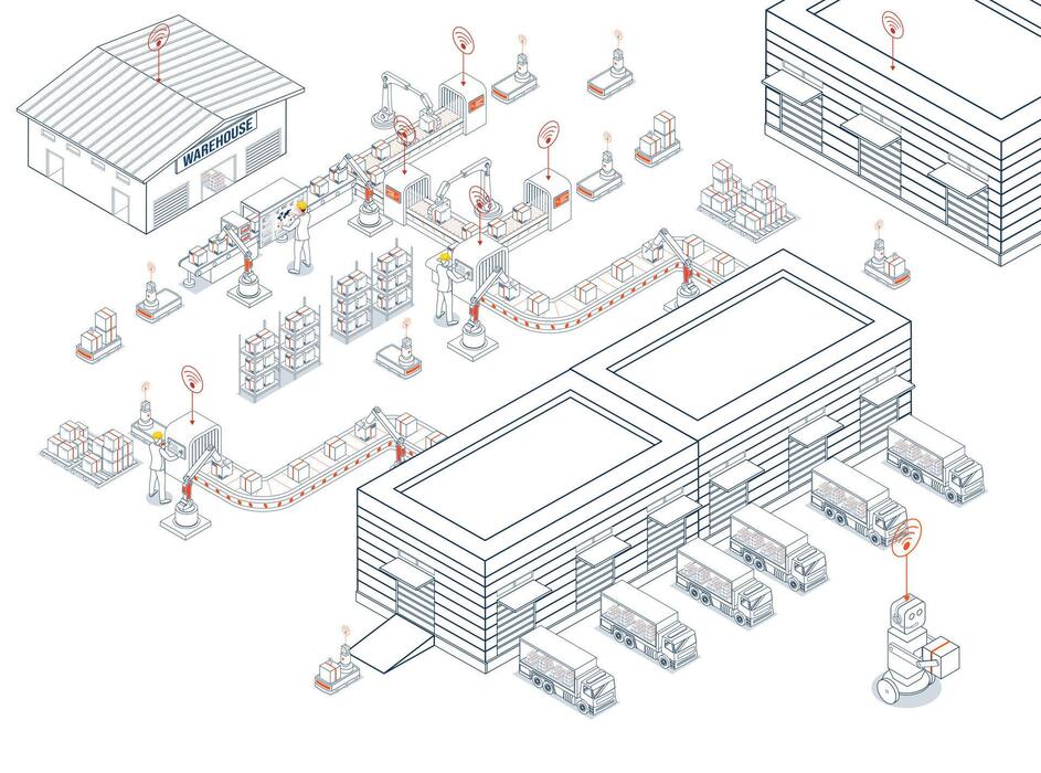 Isometric Assembly Line Vector Art Icons And Graphics For Free Download