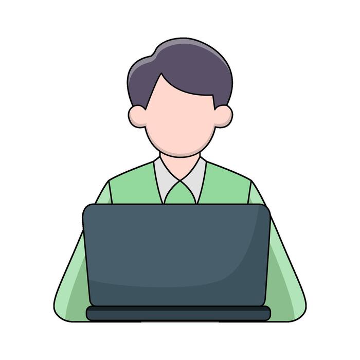 Person Using Computer Vector Art, Icons, and Graphics for Free Download