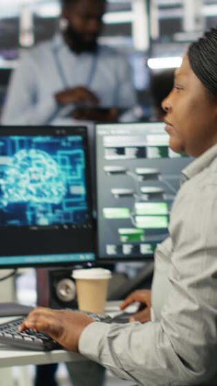 Vertical Data Center Admin Does Machine Learning Node Tree Programming