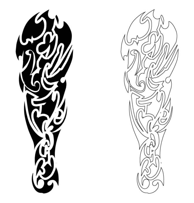 Tattoo Stencil Vector Art, Icons, and Graphics for Free Download