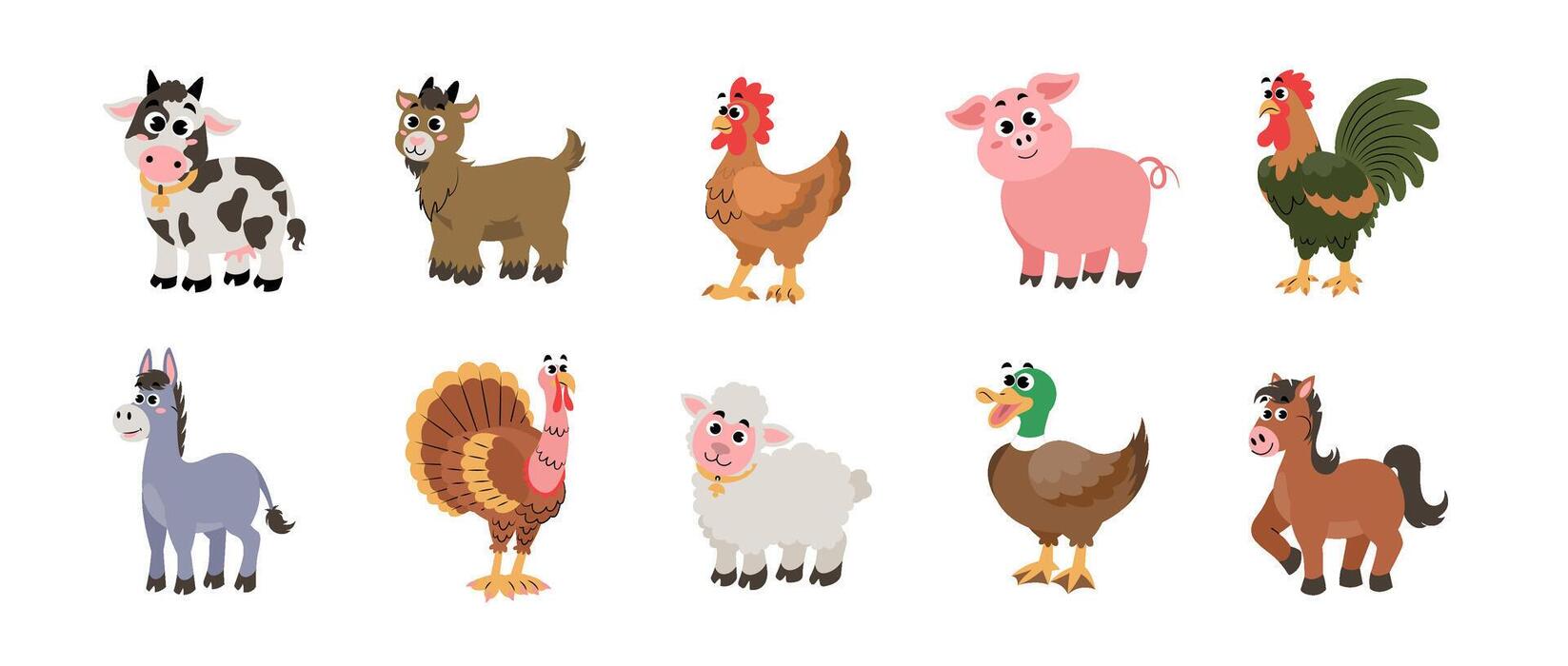 Farm Animals Clipart Vector Art, Icons, and Graphics for Free Download
