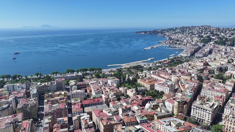 Awe naples skyline at Naples Campania Italy. City Highrise Buildings ...