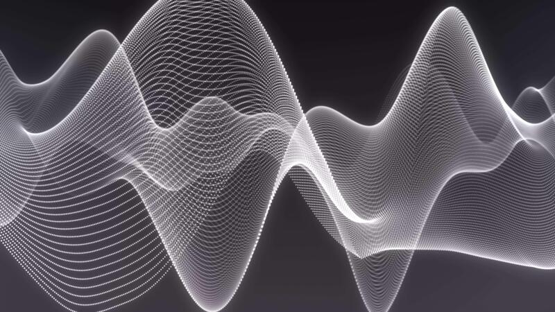 Abstract Digital Dynamic Particle Waves Animation Background Light