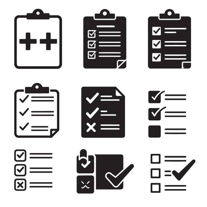 Checklist Symbols Vector Art, Icons, and Graphics for Free Download