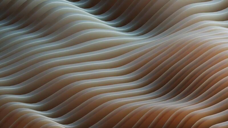 Seamless looping 3d render abstract wave animation in slow motion ...