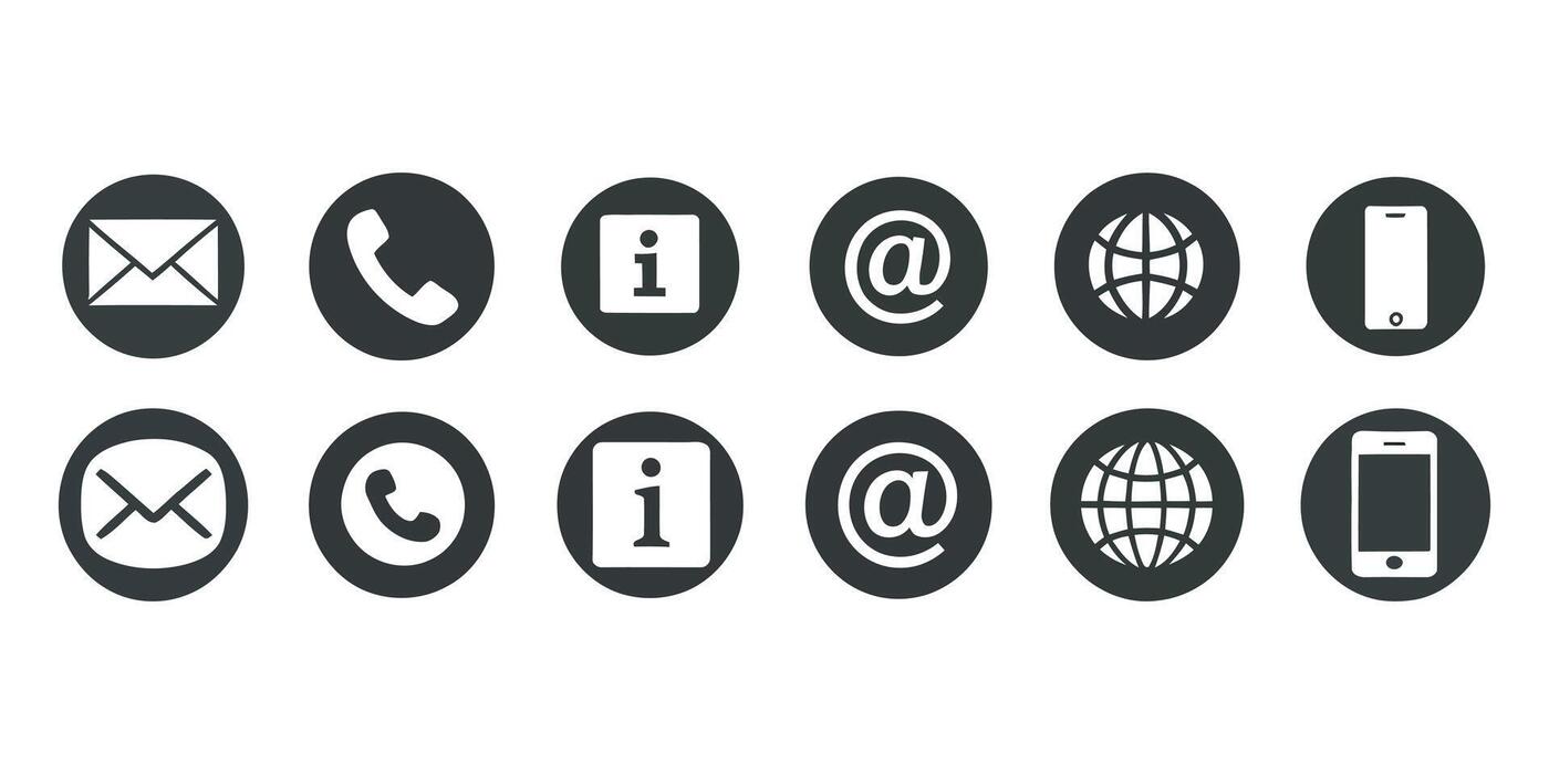 Contact Symbols Pack Vector Art, Icons, and Graphics for Free Download