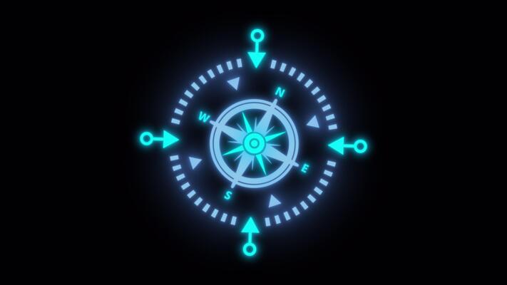 Compass Animation Stock Video Footage for Free Download