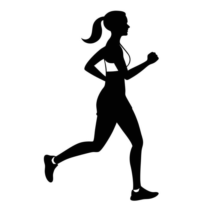 Woman Running Silhouette Vector Art, Icons, and Graphics for Free Download