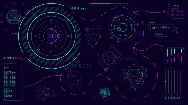 Animated high-tech screen with data processing operations 65730418 Stock Video at Vecteezy