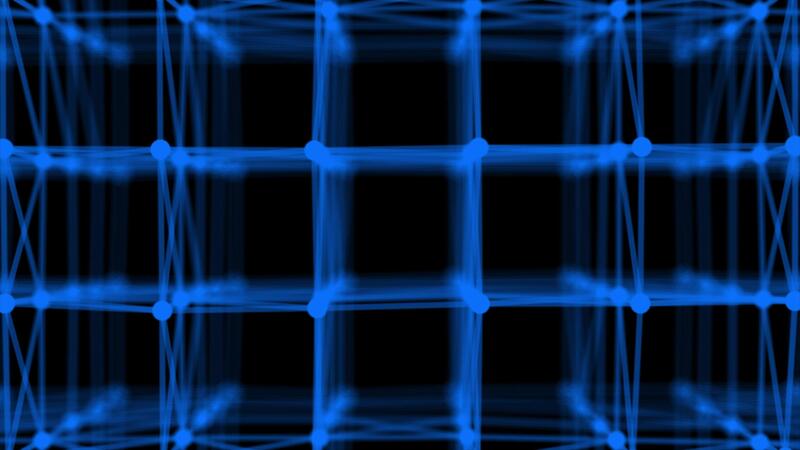 Royal Blue Color Lines And Dots Mesh Pattern Plexus Gradient Design Dark Loop Able Geometrical