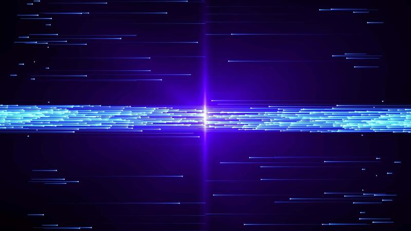 Abstract Digital Background With Glowing Neon Particles Flying Towards Each Other Motion Of