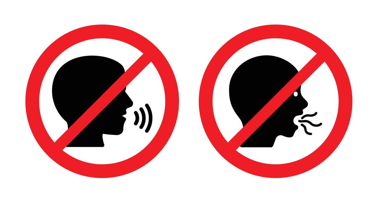 No Talking Vector Art, Icons, and Graphics for Free Download