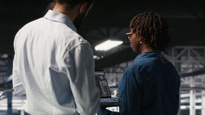 Data Center Manager Overseeing Work Done By Admin Using Neural Network