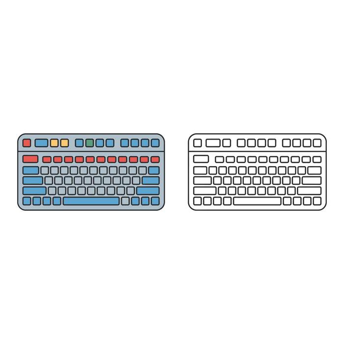 keyboard coloring sheet