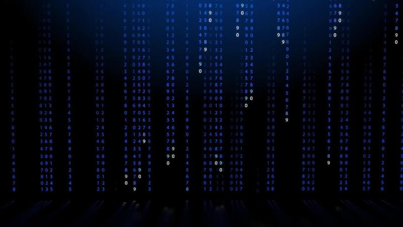 Visual representation of binary code flowing in a digital space ... Visual representation of binary code flowing in a digital space ...