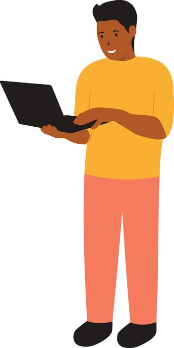 Person Using Computer Vector Art, Icons, and Graphics for Free Download