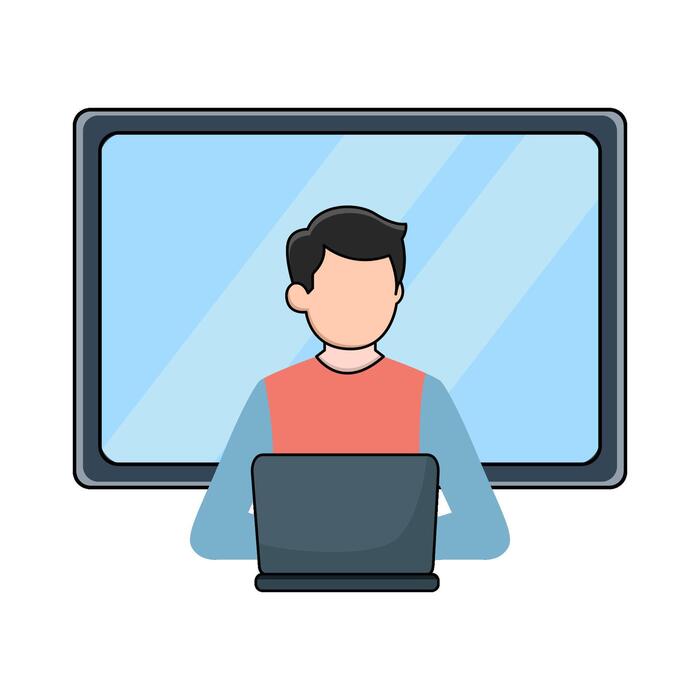 Person Using Computer Vector Art, Icons, and Graphics for Free Download