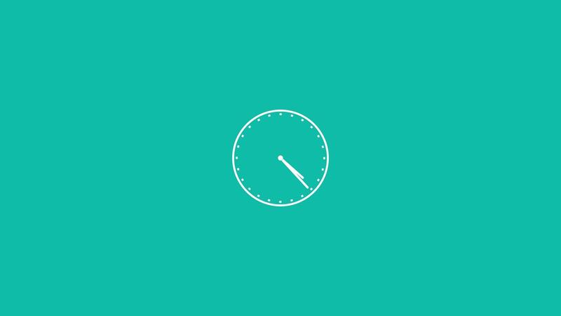 Simple Circular Loading Animation with Dotted Outline on Teal Background for Presentations ...