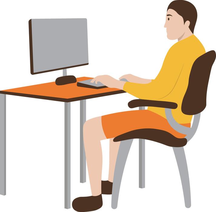 Person Using Computer Vector Art, Icons, and Graphics for Free Download