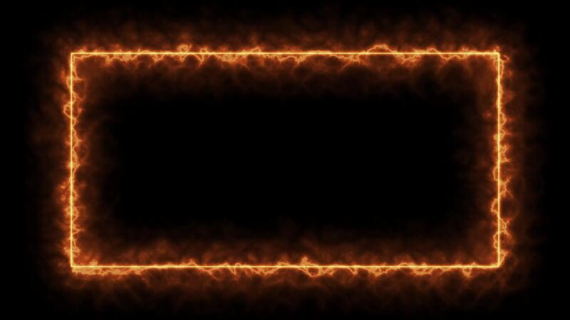 blazing rectangular frame made of animated fire - Fiery Frame Loop Animation 66855844 Stock ...