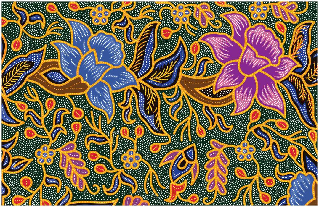 Floral Batik Background Vector Art, Icons, and Graphics for Free Download