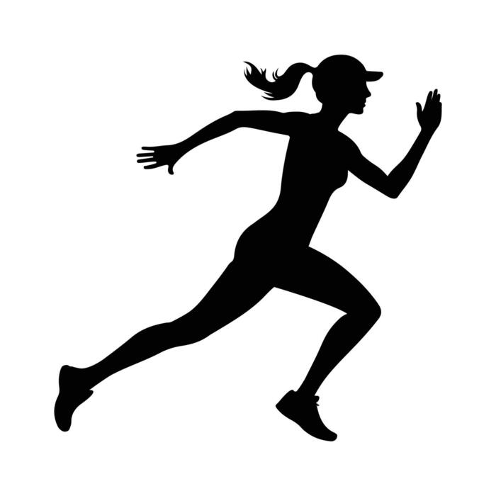 Woman Running Silhouette Vector Art, Icons, and Graphics for Free Download