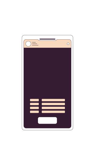 Unread message notification on messaging application 2D cartoon ...