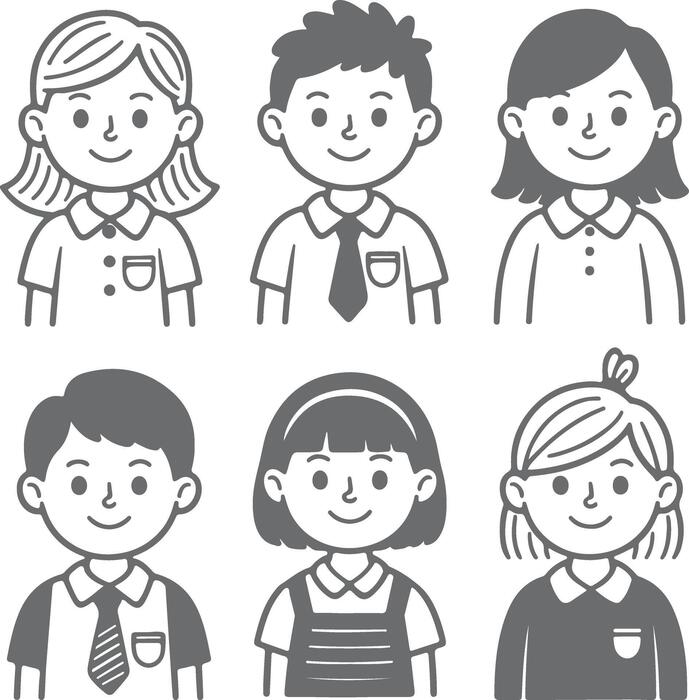 Children Line Vector Art, Icons, and Graphics for Free Download