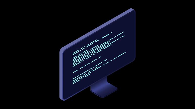 Isometric monitor animation. Computer monitor isometric desktop. Modern monitor. 4K animated in ...