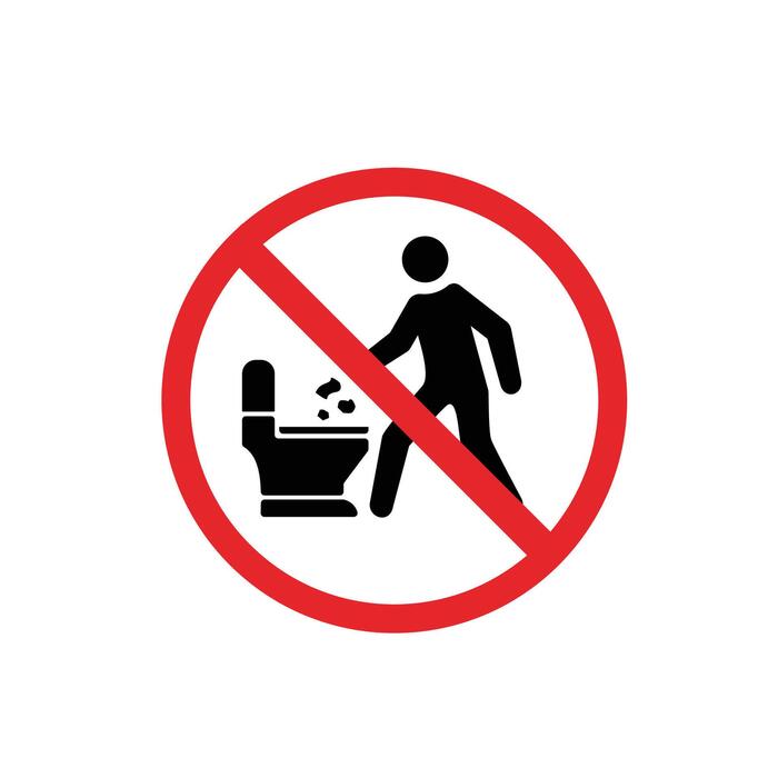 Do Not Throw Paper In The Toilet Vector Art, Icons, and Graphics for Free Download