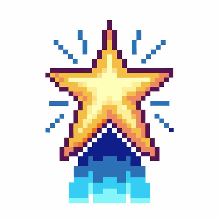 Pixelated Star Vector Art, Icons, and Graphics for Free Download