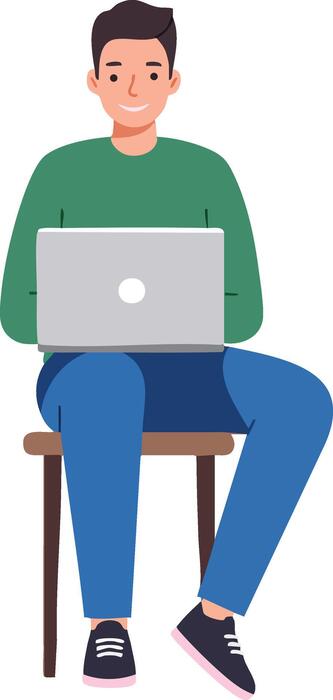 Person Using Computer Vector Art, Icons, and Graphics for Free Download